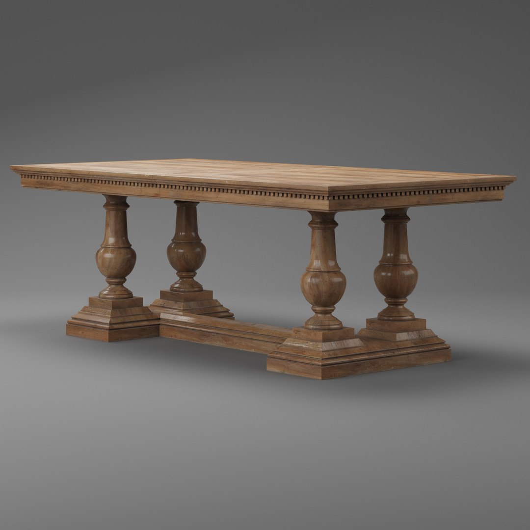 3D St James Dining Table Model - TurboSquid 1406237