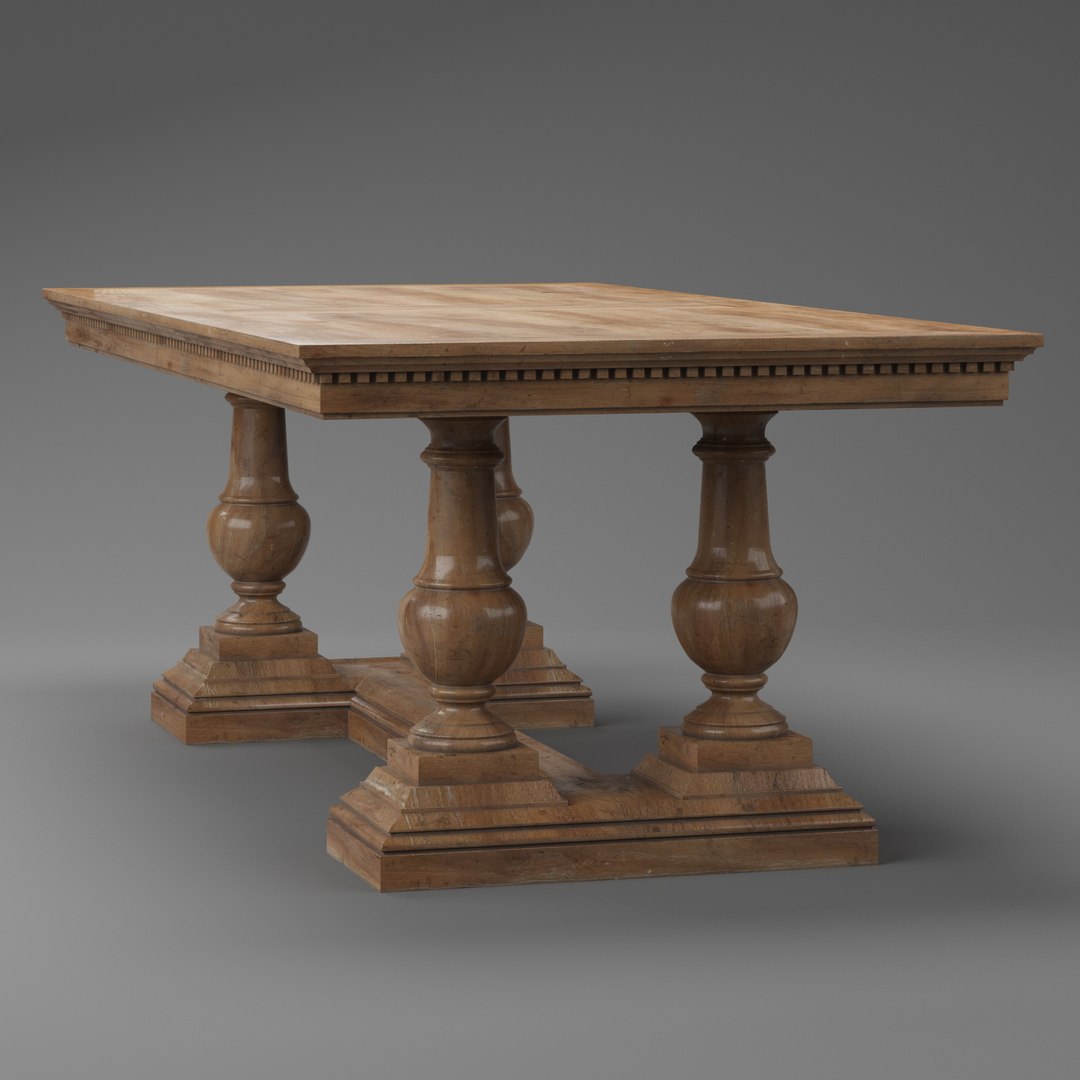 3D St James Dining Table Model - TurboSquid 1406237