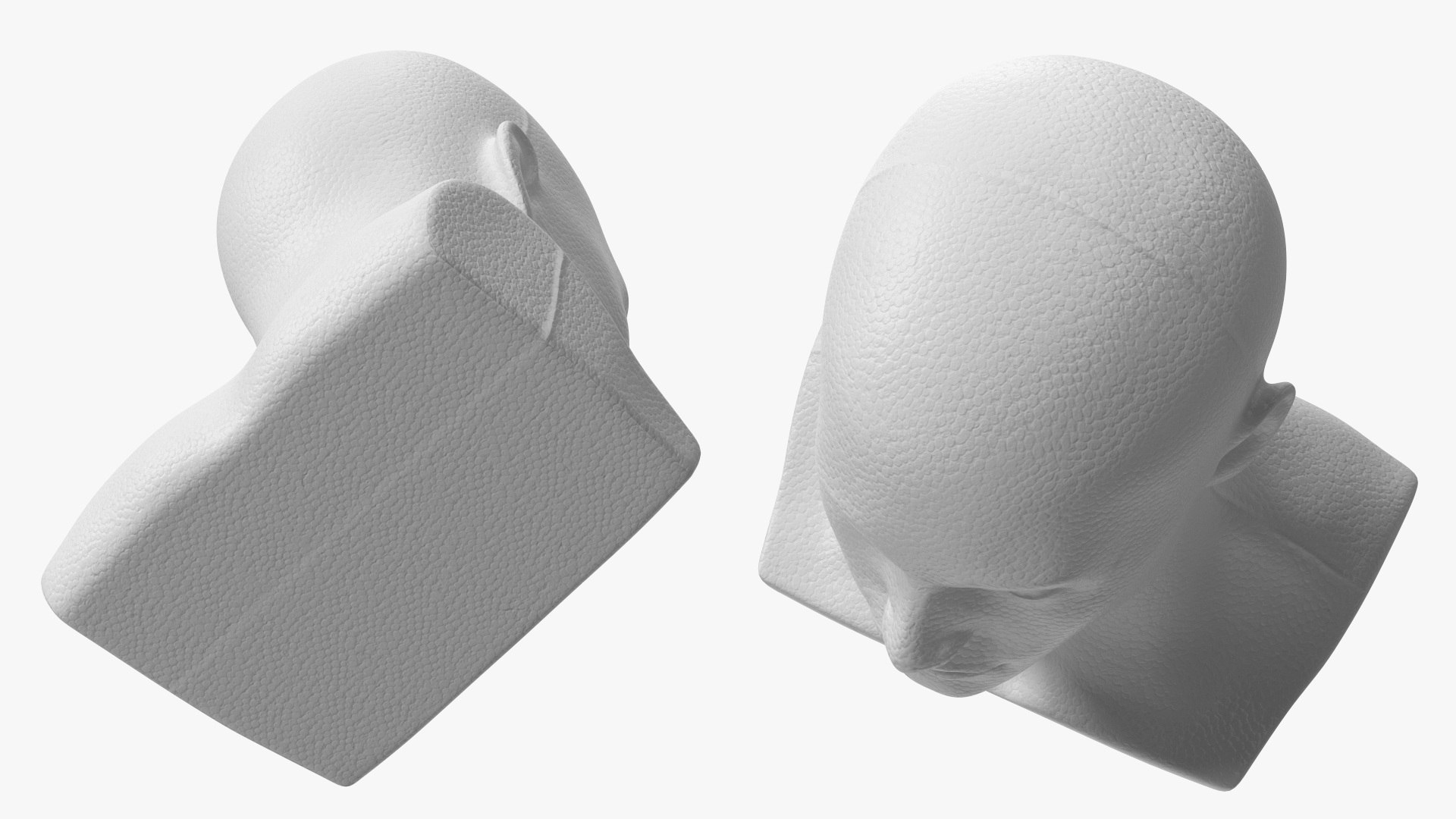 3D Styrofoam Male Mannequin Head White - TurboSquid 2211529