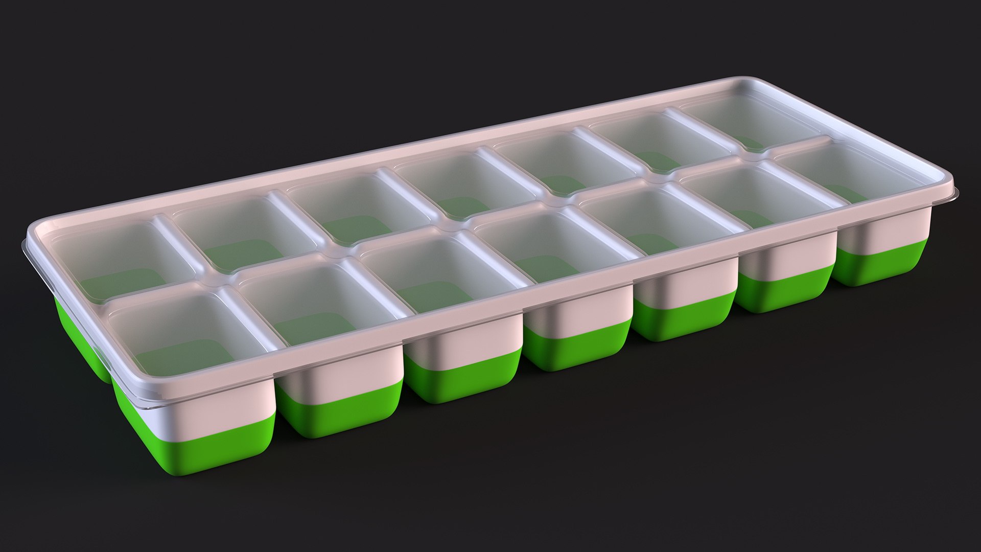 Flexible Ice Cube Mold Green 3D Model - TurboSquid 2080406