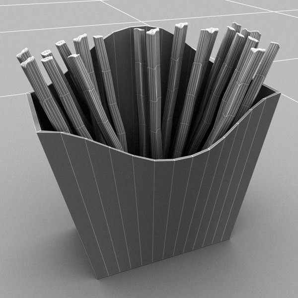 3d french fries s model