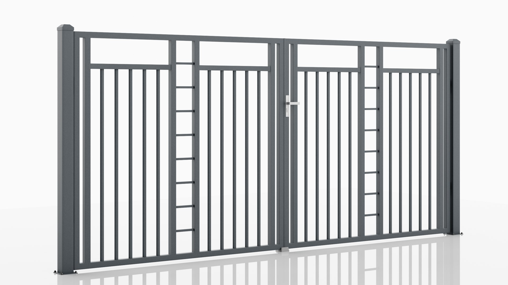 3D Aluminum Driveway Gate - Model 6 - - TurboSquid 2059536