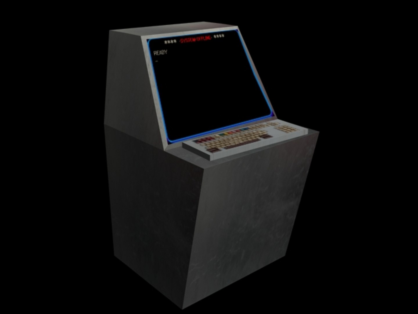 free console computer 3d model