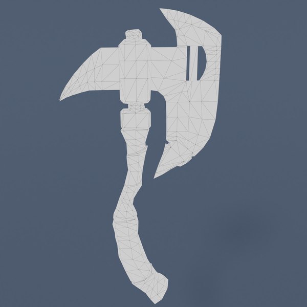 3D low-poly axe model - TurboSquid 1428130