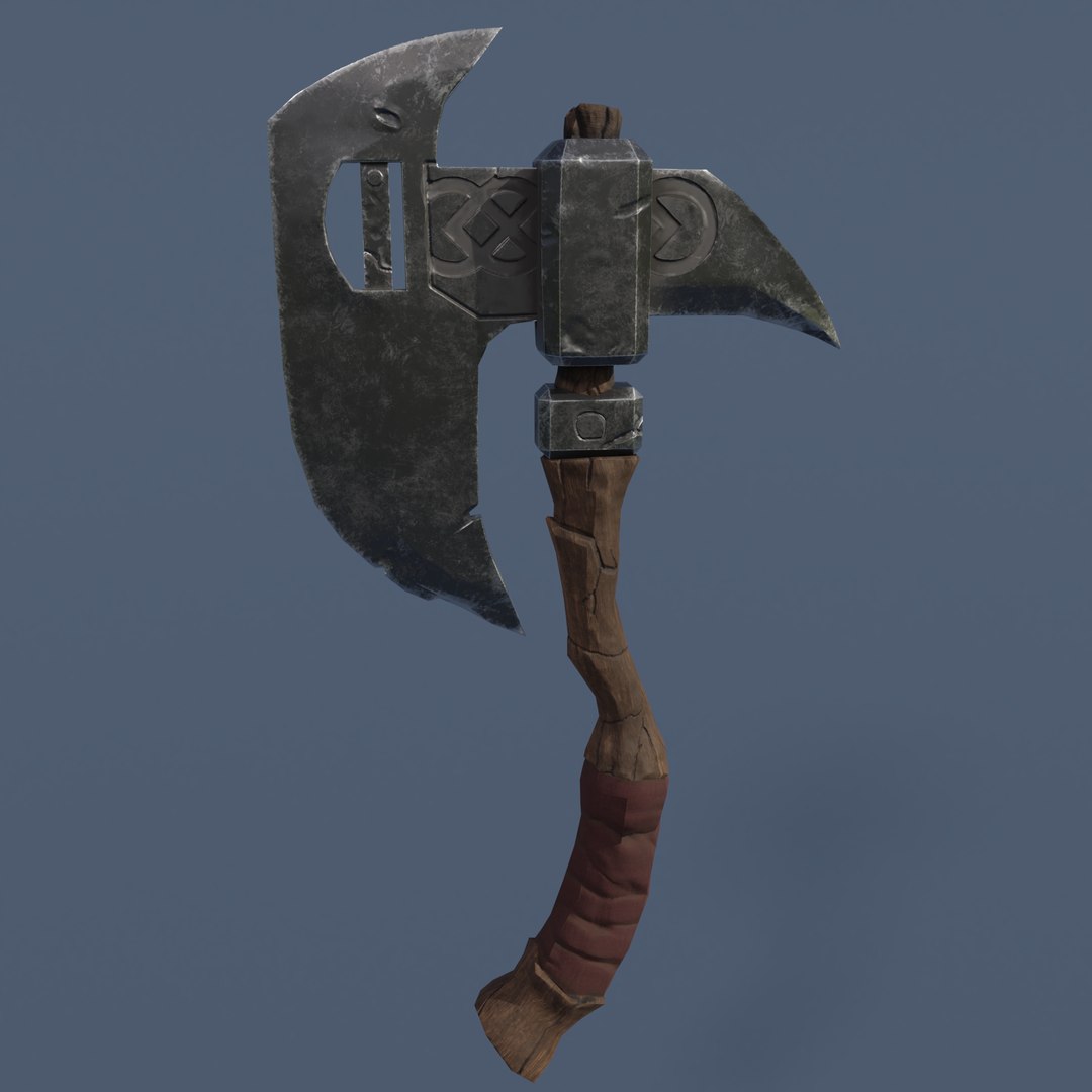 3D low-poly axe model - TurboSquid 1428130