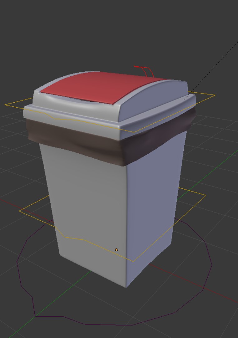 Rubbish Bin 3d Model