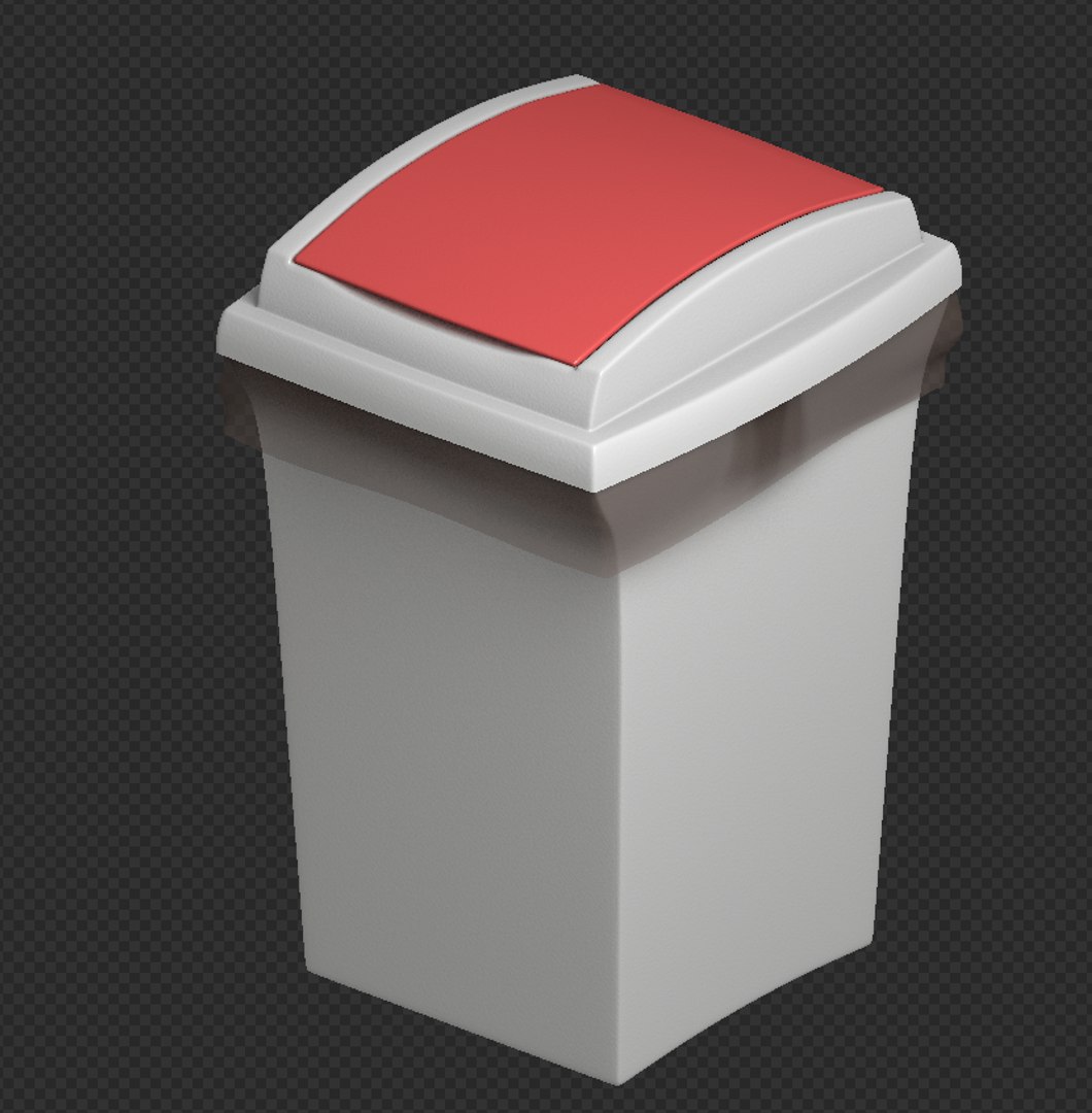 Rubbish Bin 3d Model