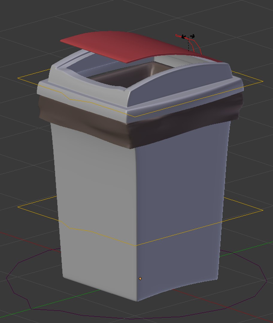 Rubbish Bin 3d Model