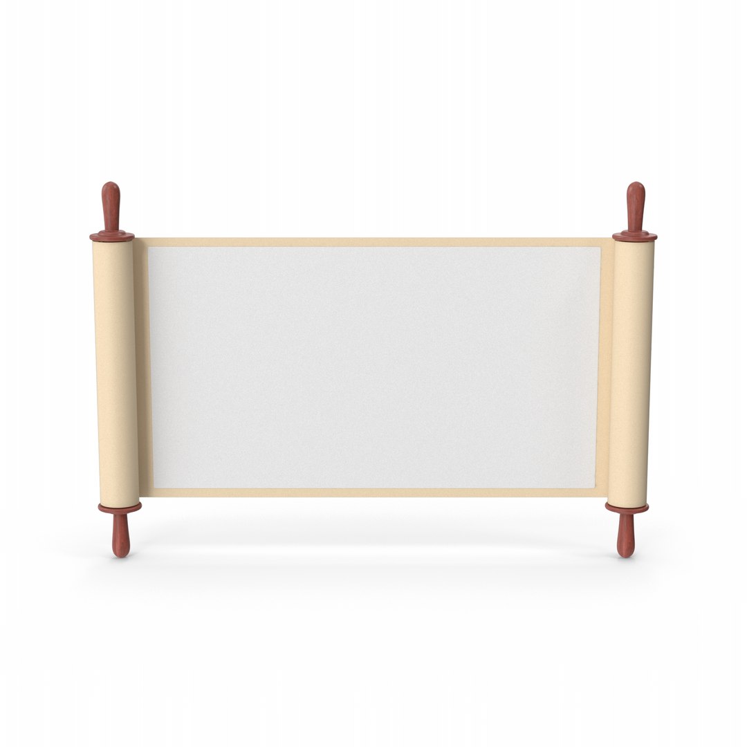 3D model Dark Wood Scroll Paper - TurboSquid 2047241