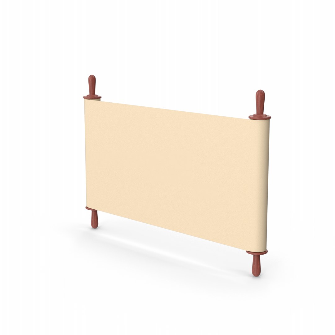 3D model Dark Wood Scroll Paper - TurboSquid 2047241