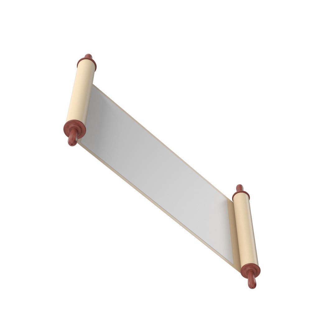 3D model Dark Wood Scroll Paper - TurboSquid 2047241