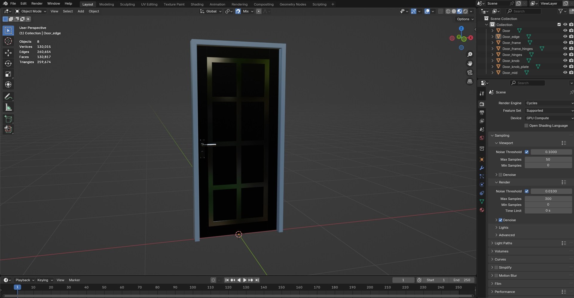 3D Door Model 17 Model - TurboSquid 2418573