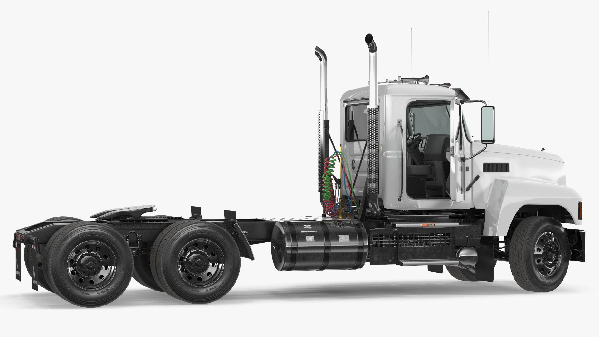 Mack Cargo Truck White Rigged For Maya 3D - TurboSquid 2350764