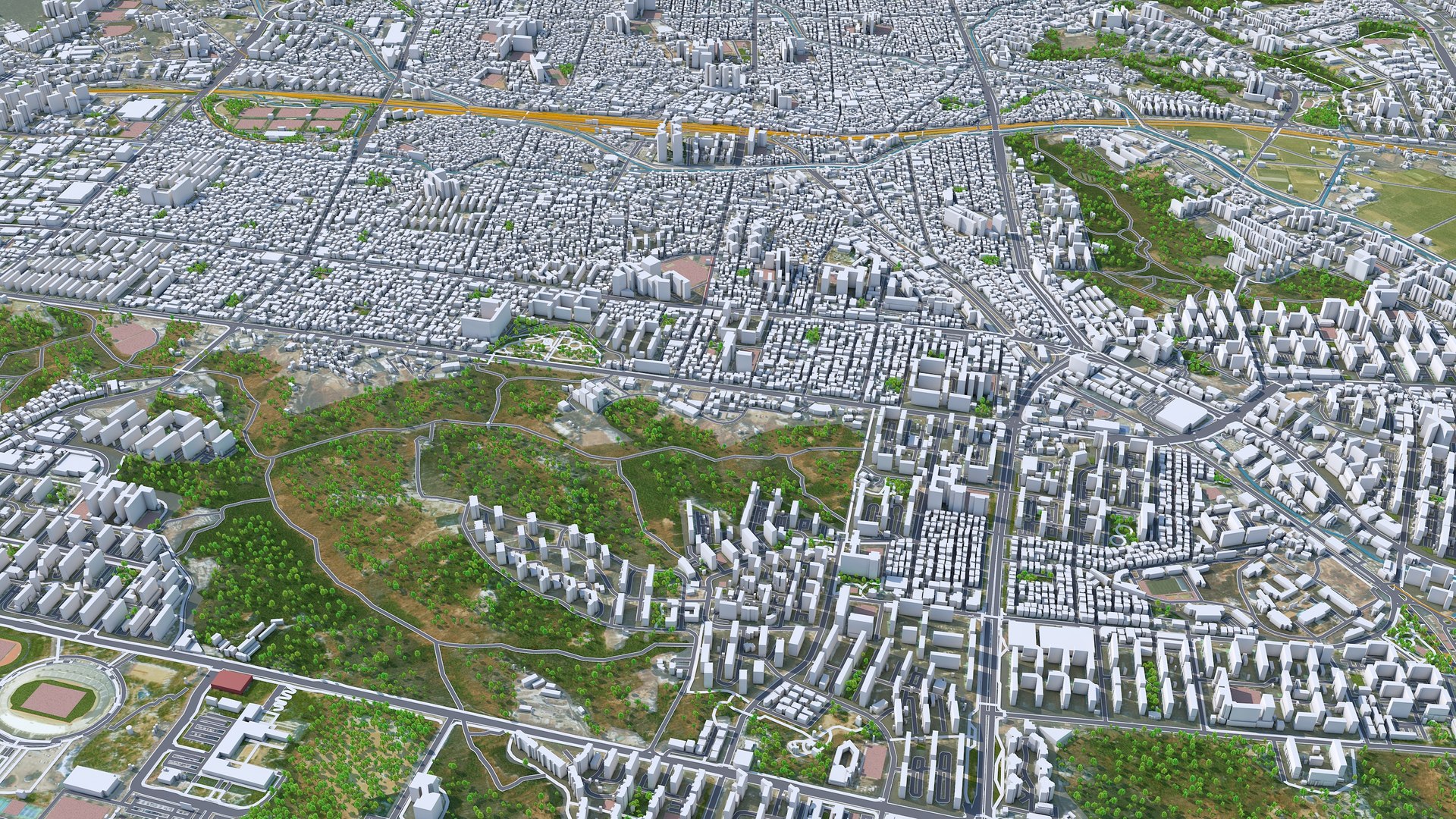 3D Cheonan Downtown South Korea - TurboSquid 1988740