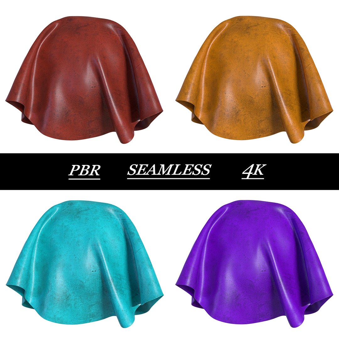 modelo 3d Leather Texture 4K - Seamless -4 Color - TurboSquid 2052637