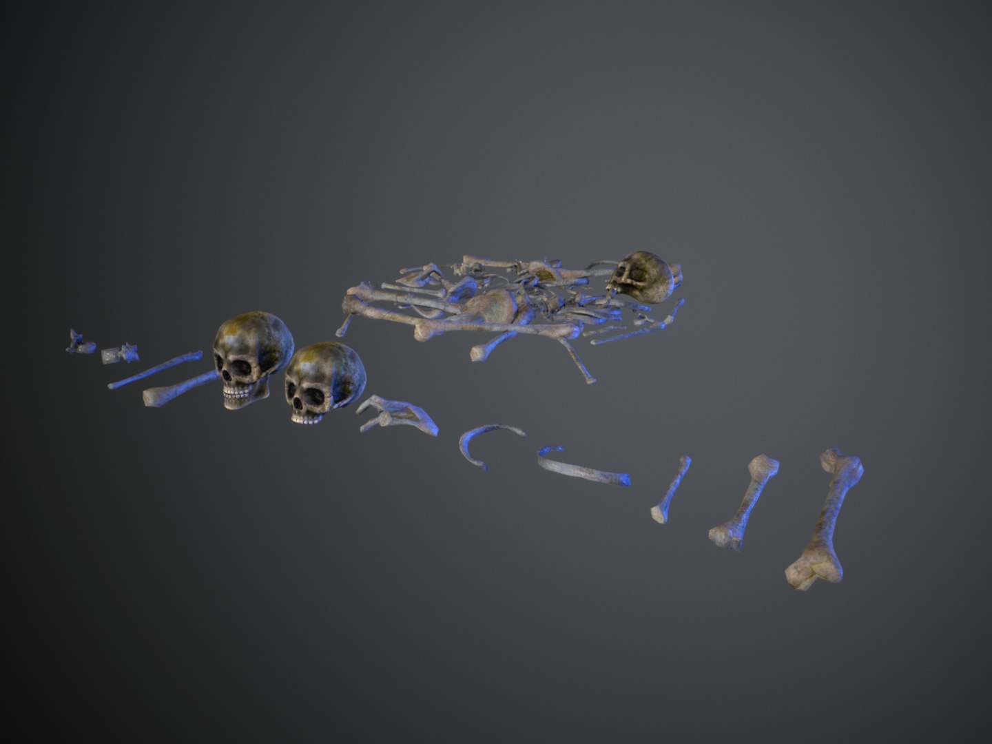 Skulls1 Infected Alien Bones Model - TurboSquid 1488540