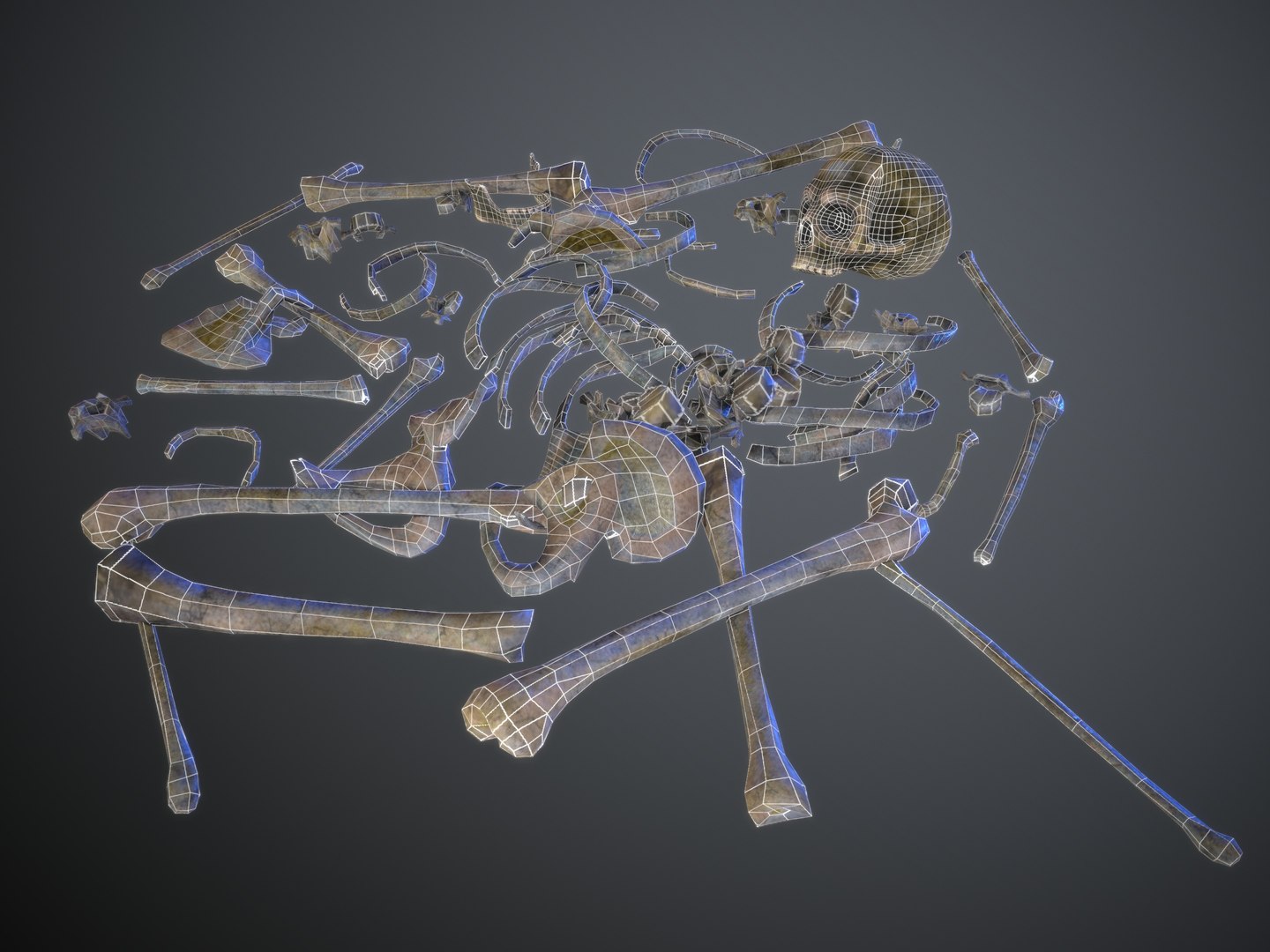 Skulls1 Infected Alien Bones Model - TurboSquid 1488540