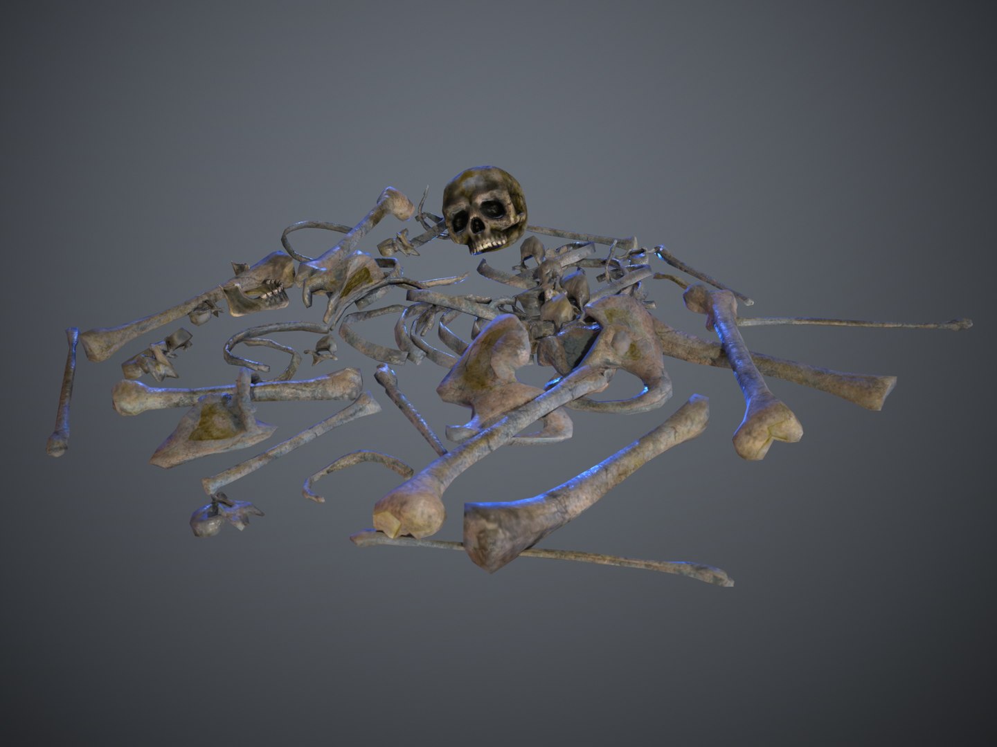 Skulls1 Infected Alien Bones Model - TurboSquid 1488540