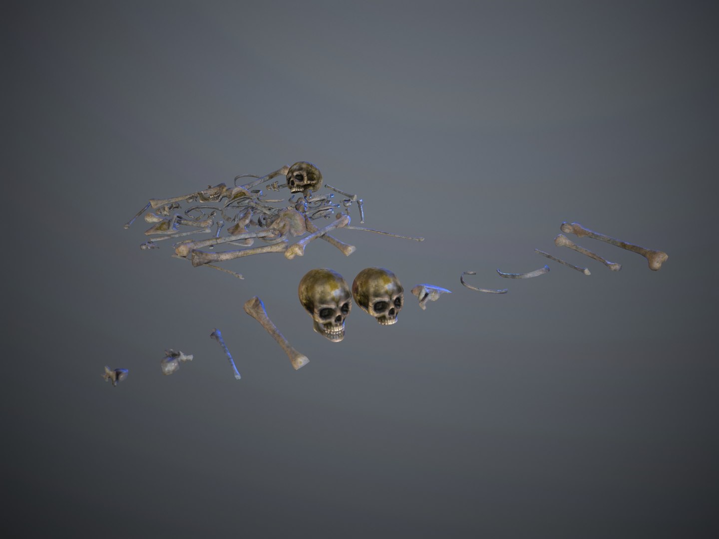 Skulls1 infected alien bones model - TurboSquid 1488540