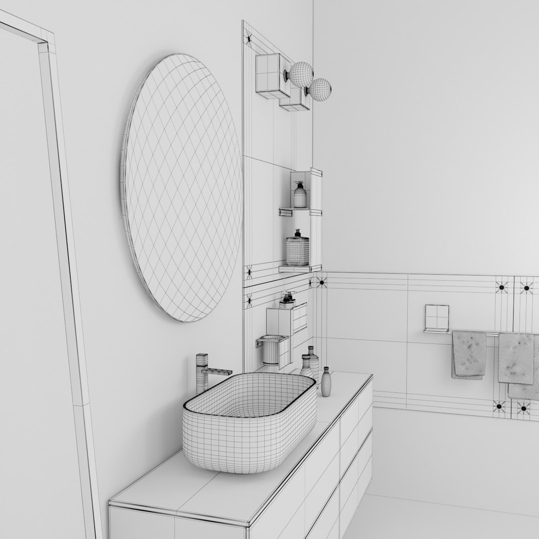 3D Bathroom Furniture Set Arcom Model - TurboSquid 1290837