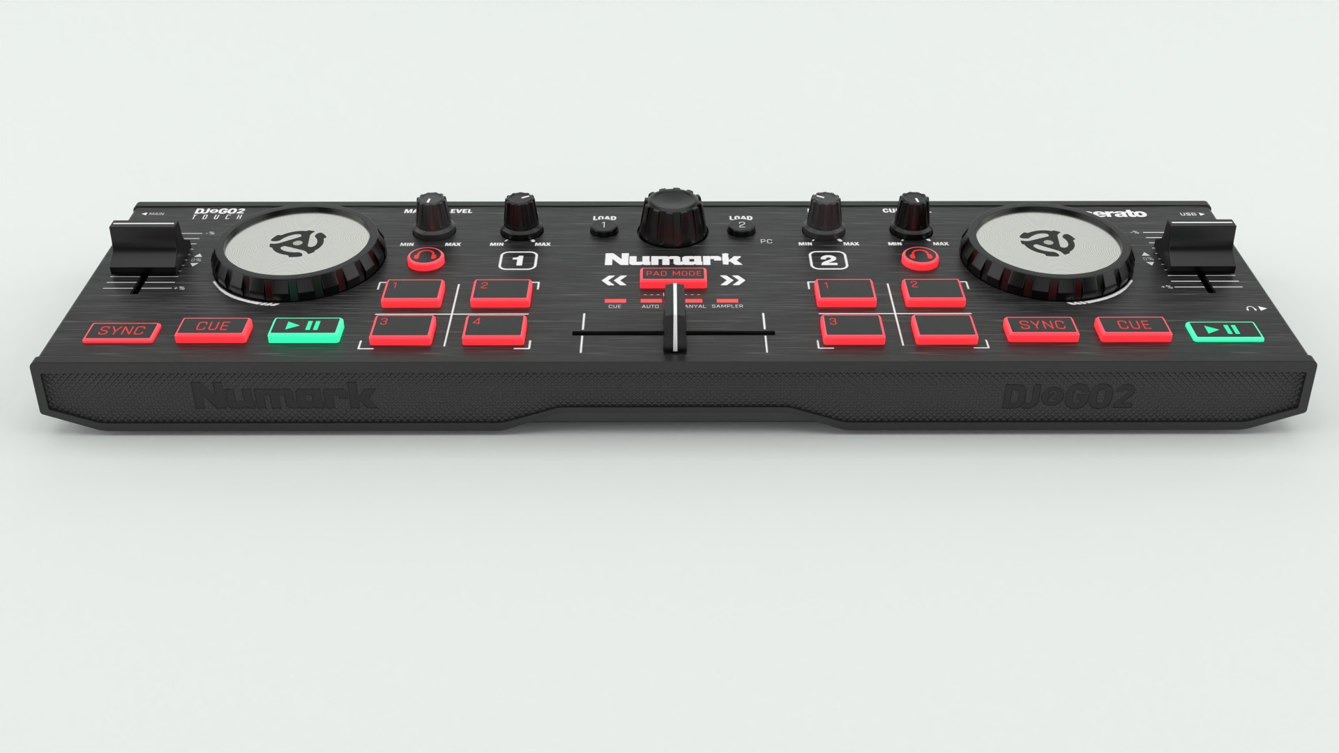 3D Pocket DJ Controller Numark DJ2GO2 Touch - TurboSquid 2097153