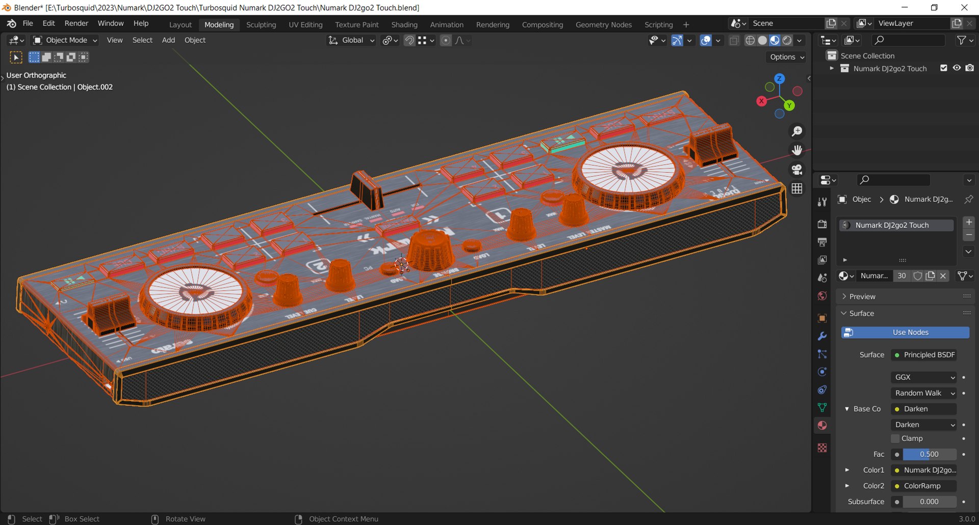 3D Pocket DJ Controller Numark DJ2GO2 Touch - TurboSquid 2097153