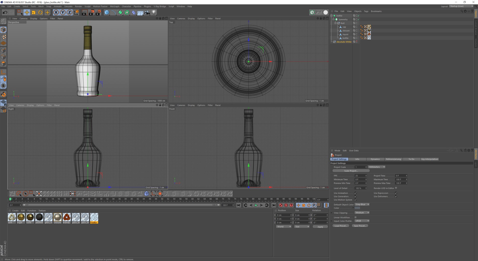 Alcohol Bottle Glass Liquid 3D Model - TurboSquid 1327201