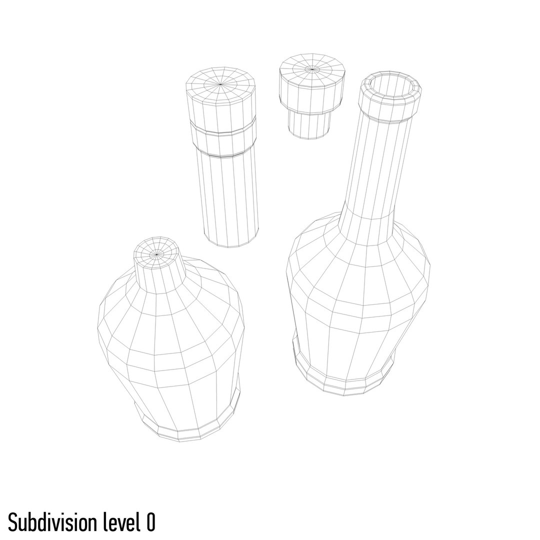 Alcohol Bottle Glass Liquid 3D Model - TurboSquid 1327201