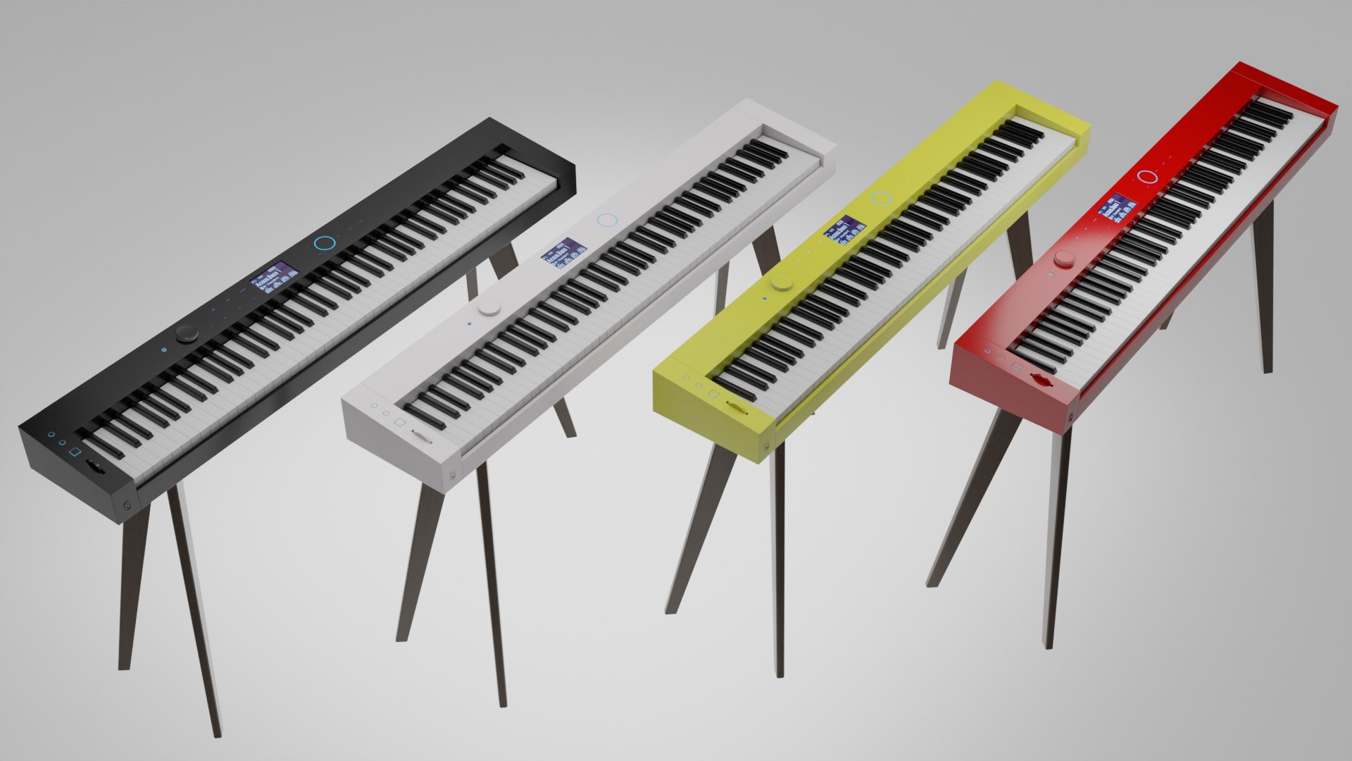 Electronic Piano Retro Style 3D Model - TurboSquid 1983116