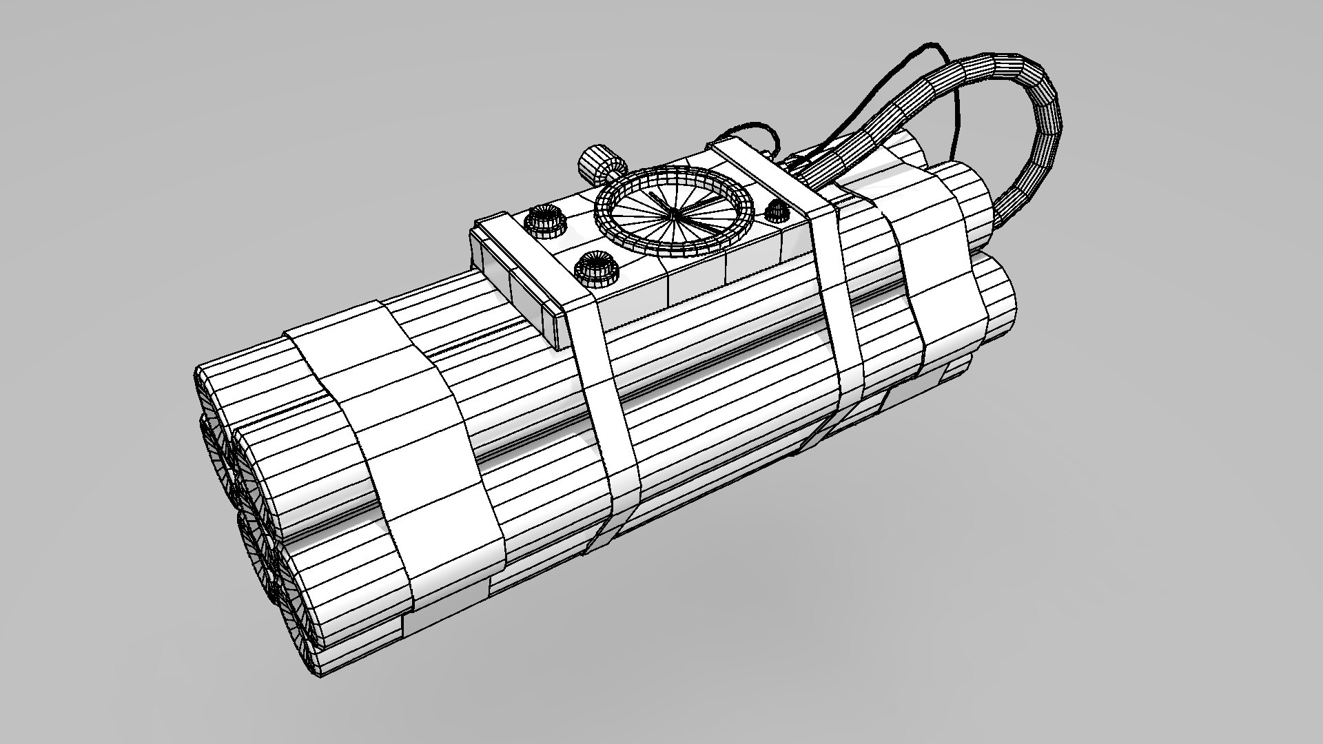 Timed Dynamite Bomb 3D Model - TurboSquid 2198044