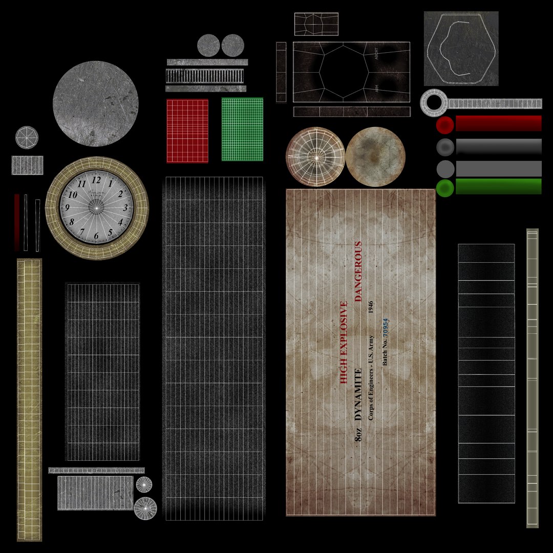 Timed Dynamite Bomb 3D Model - TurboSquid 2198044