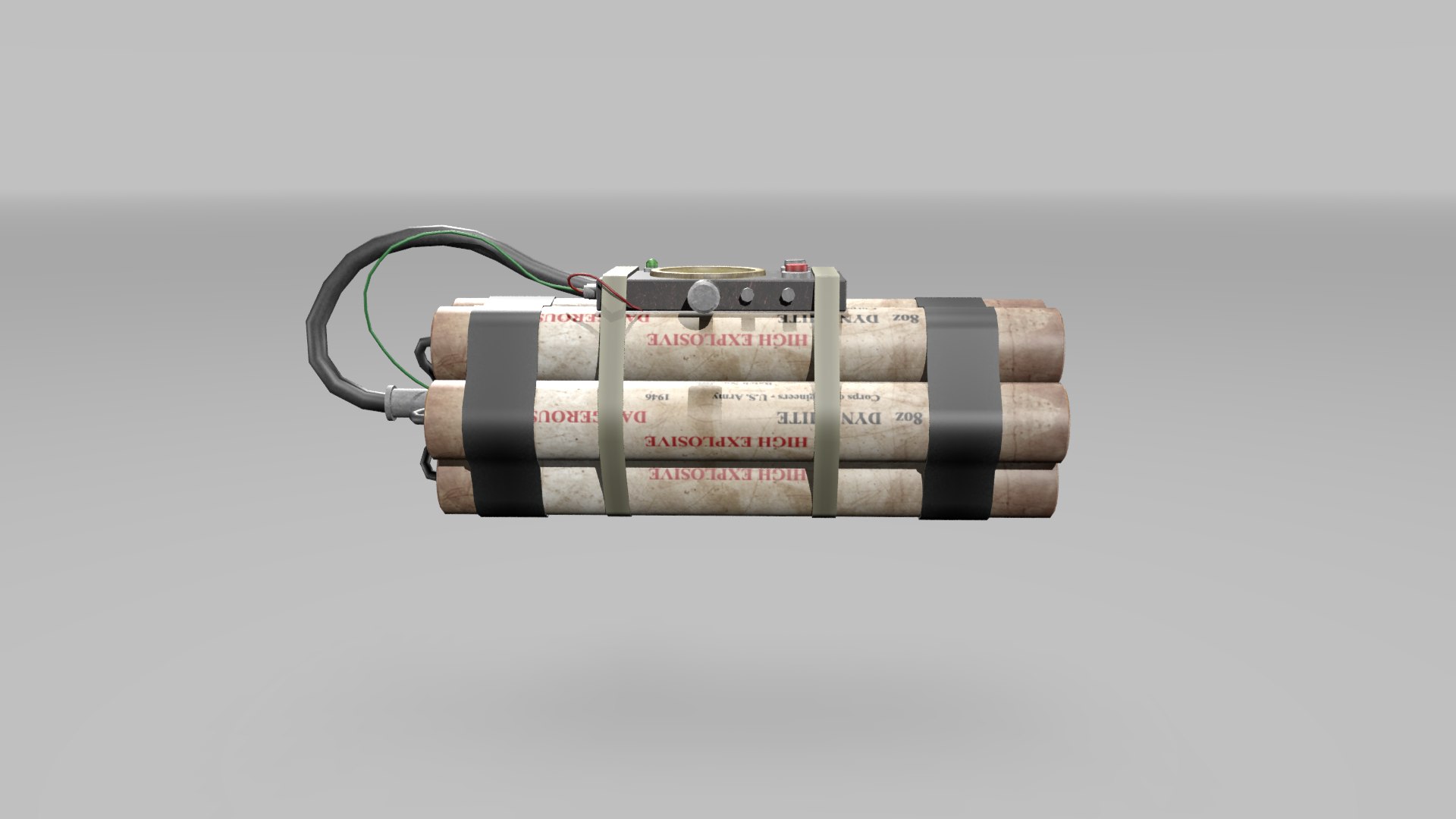 Timed Dynamite Bomb 3D Model - TurboSquid 2198044