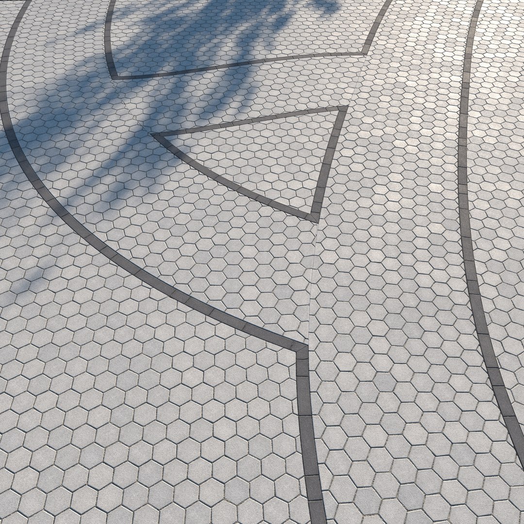 8K Large Area Hex Pavement 01 - 3 Variations 3D Model - TurboSquid 1923924