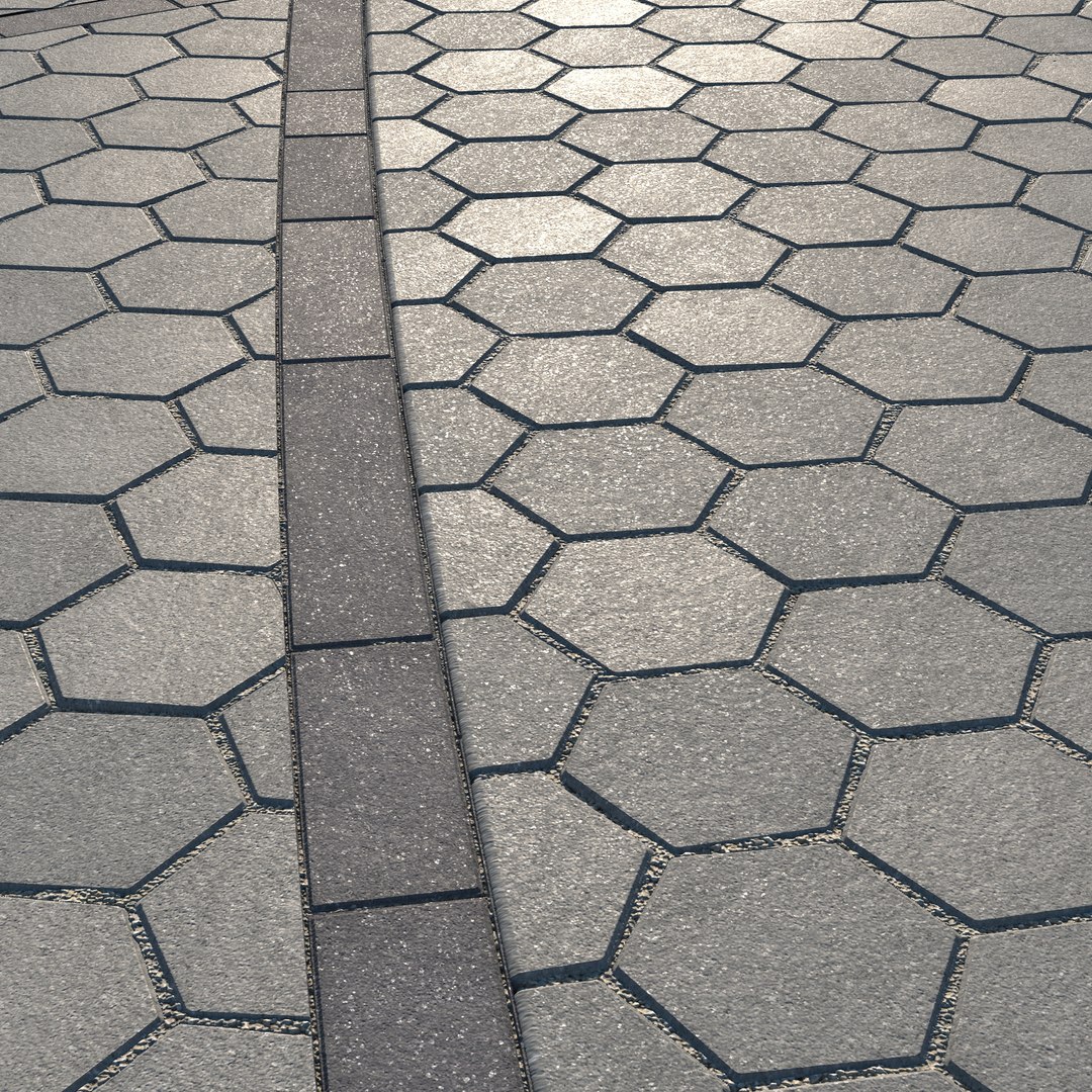 8K Large Area Hex Pavement 01 - 3 Variations 3D Model - TurboSquid 1923924