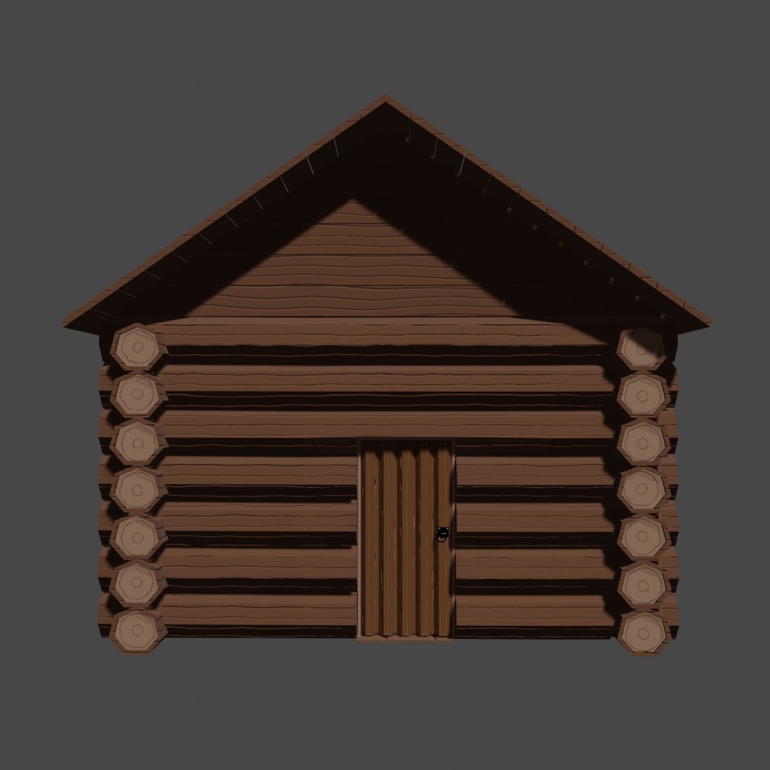 Free Log House - Low Poly V1 3D model - TurboSquid 2070841