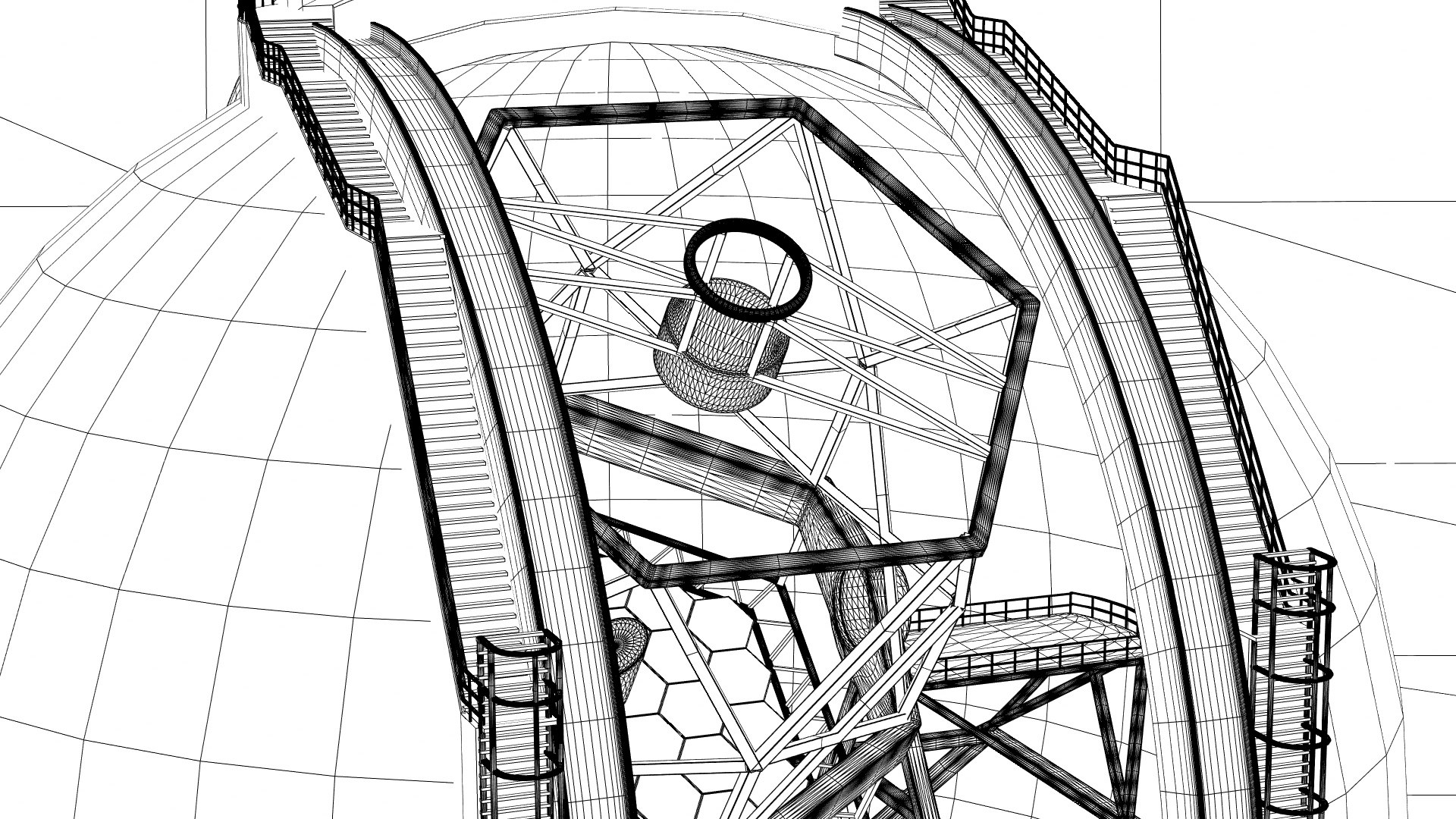 Keck Telescope 3D Model - TurboSquid 1946134