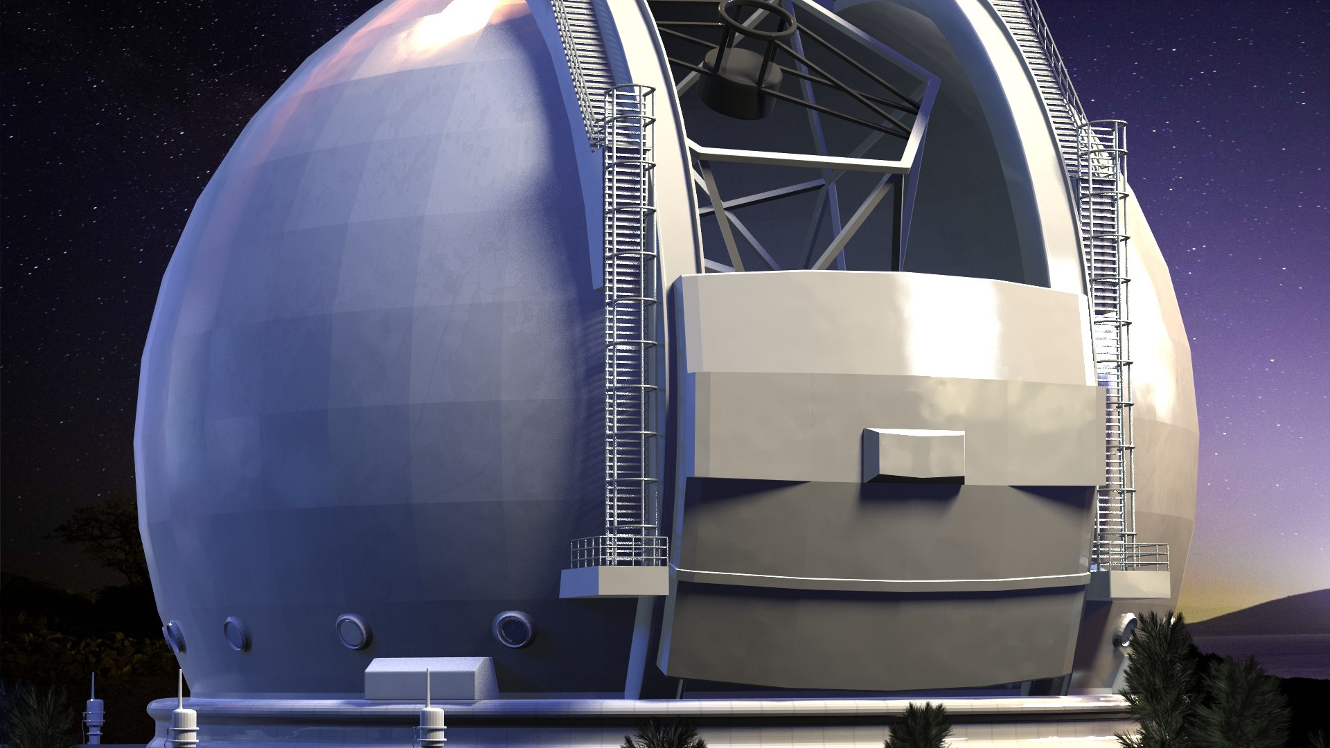 Keck Telescope 3D Model - TurboSquid 1946134