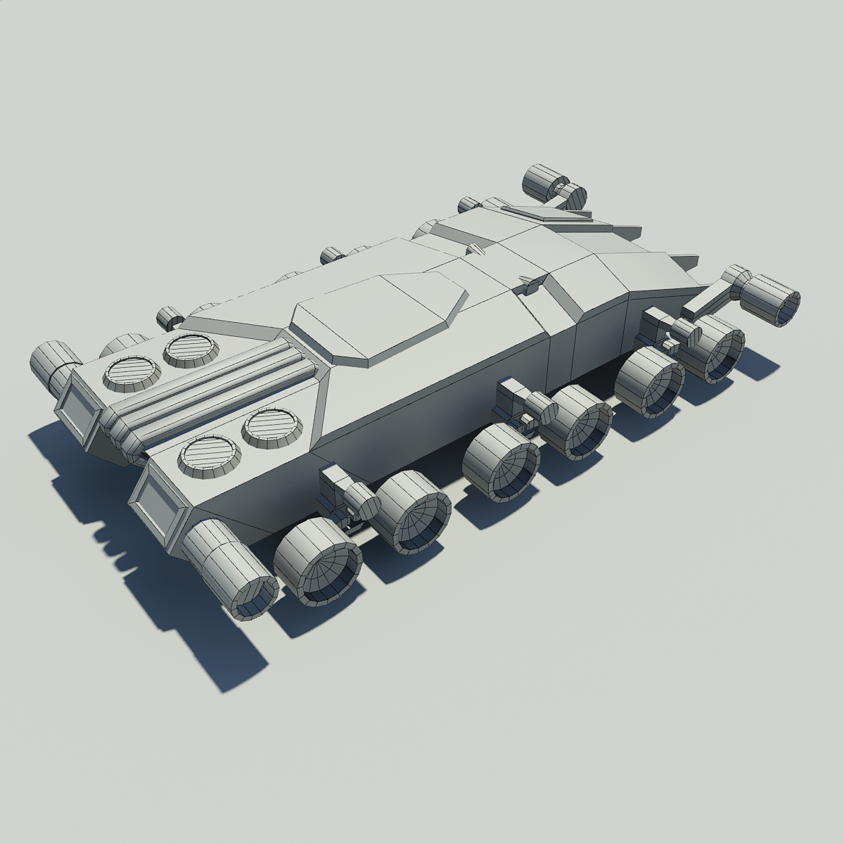 sci fi tank 3d max
