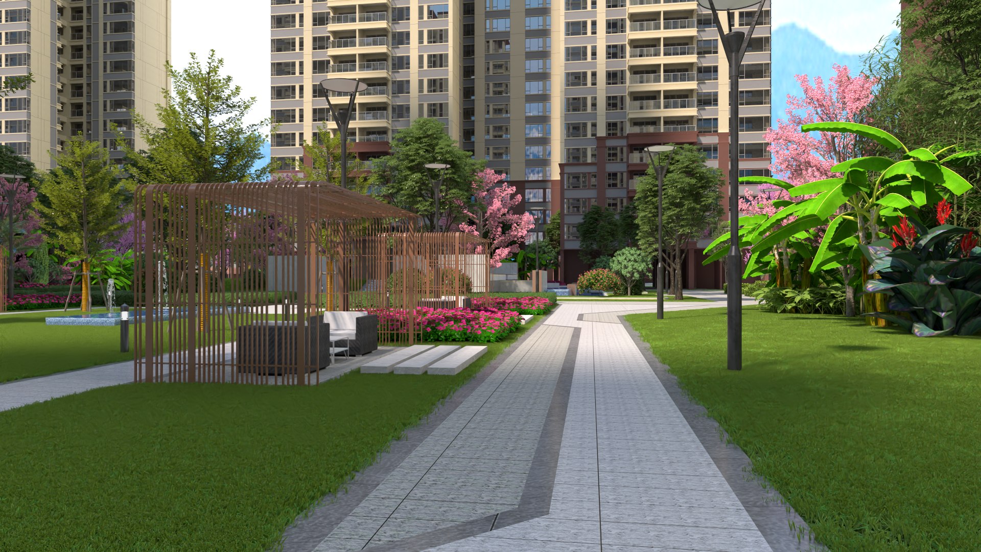 3D Landscape Animation In Gardens - TurboSquid 2255326