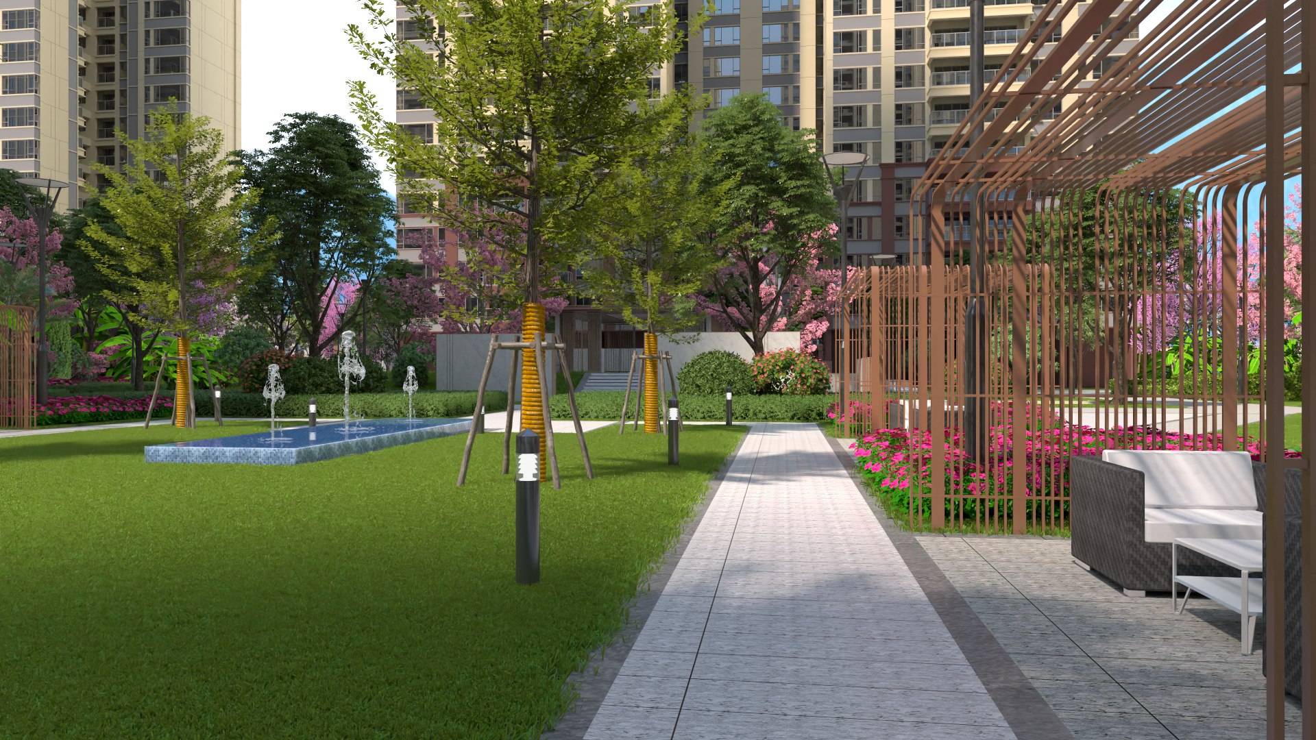 3D Landscape Animation In Gardens - TurboSquid 2255326