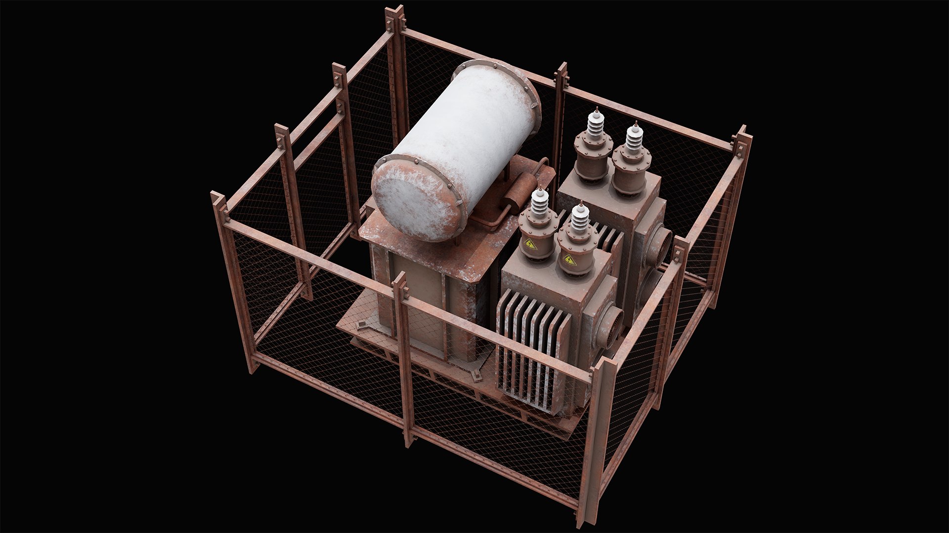 3D Old Rusty Transformer Model - TurboSquid 2112104