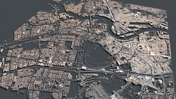 Cityscape Rotterdam Holland model - TurboSquid 1754724