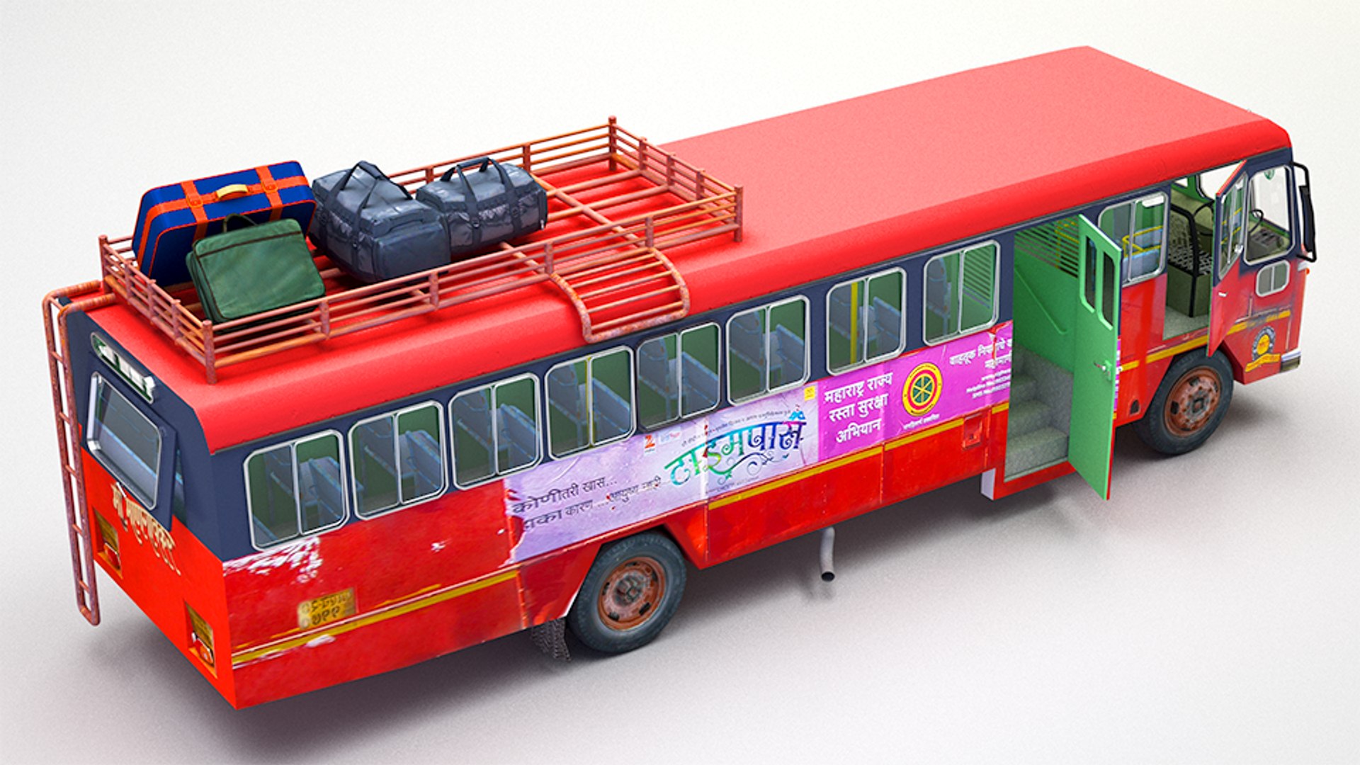 Indian St Bus 3D - TurboSquid 1510778