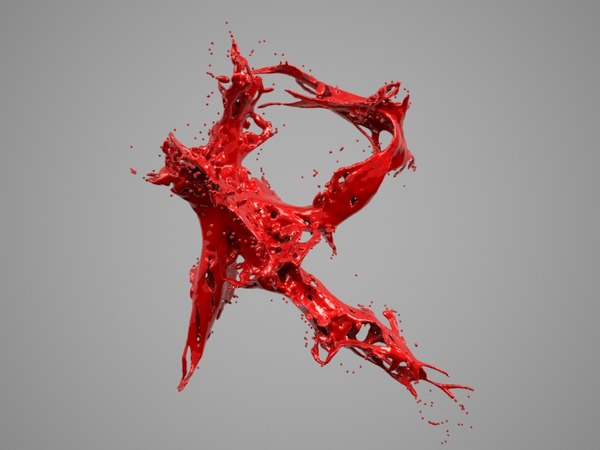 alphabet liquid 3d model
