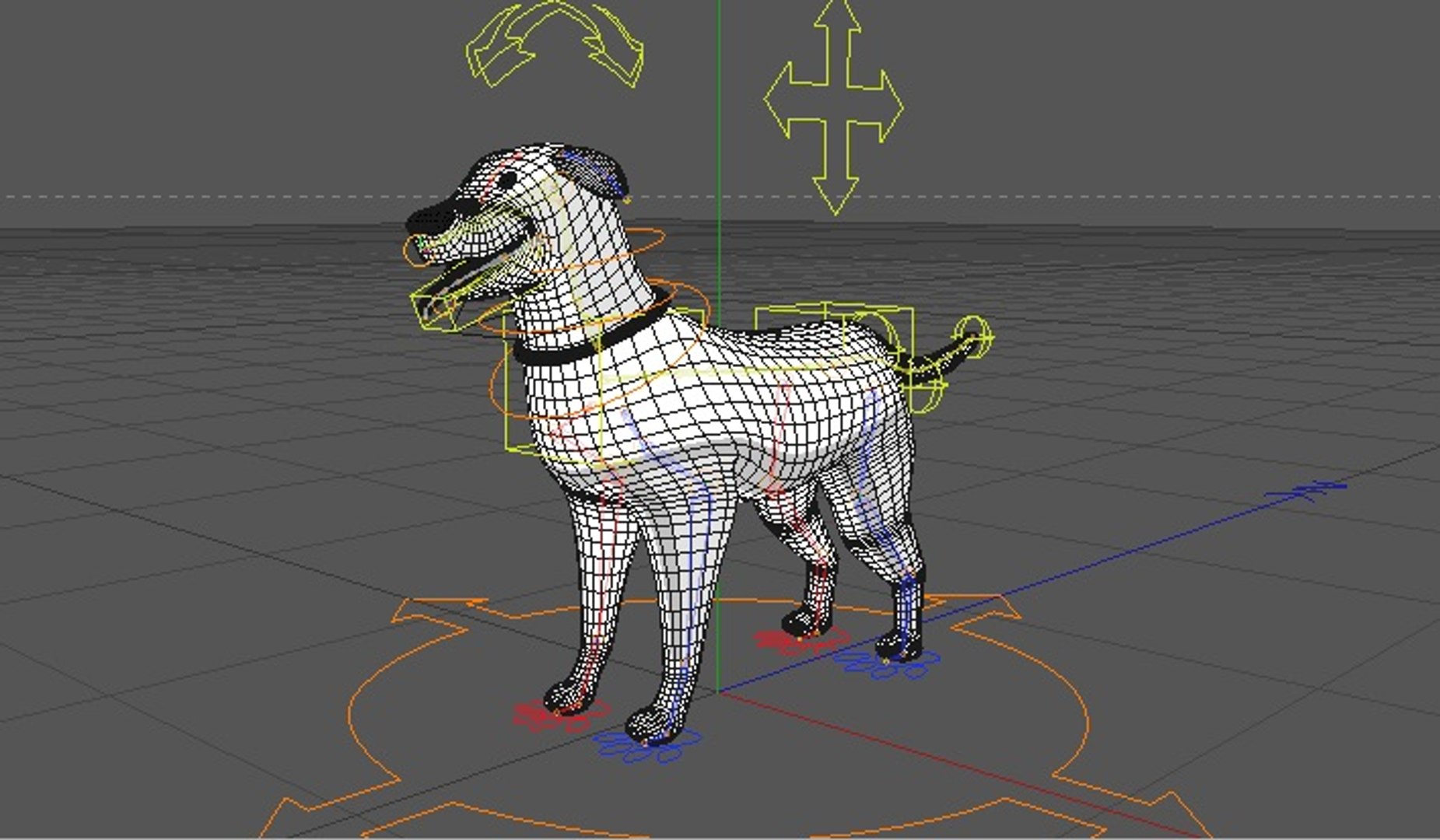 Dog Rigged 3d C4d