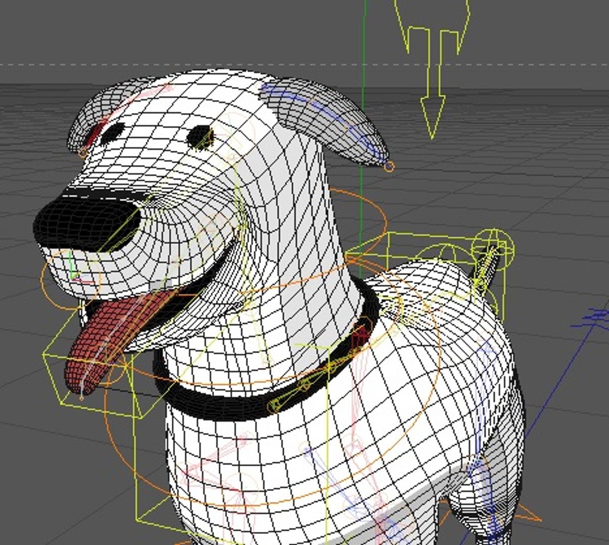 Dog Rigged 3d C4d