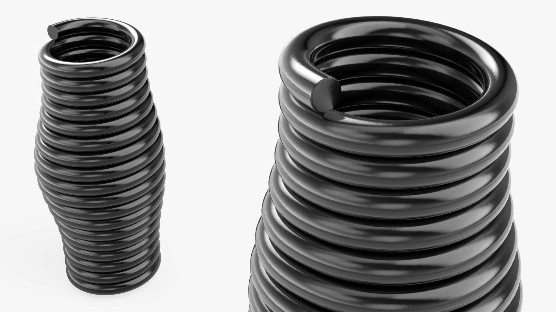 3D Barrel Coil Spring Black - TurboSquid 2399416