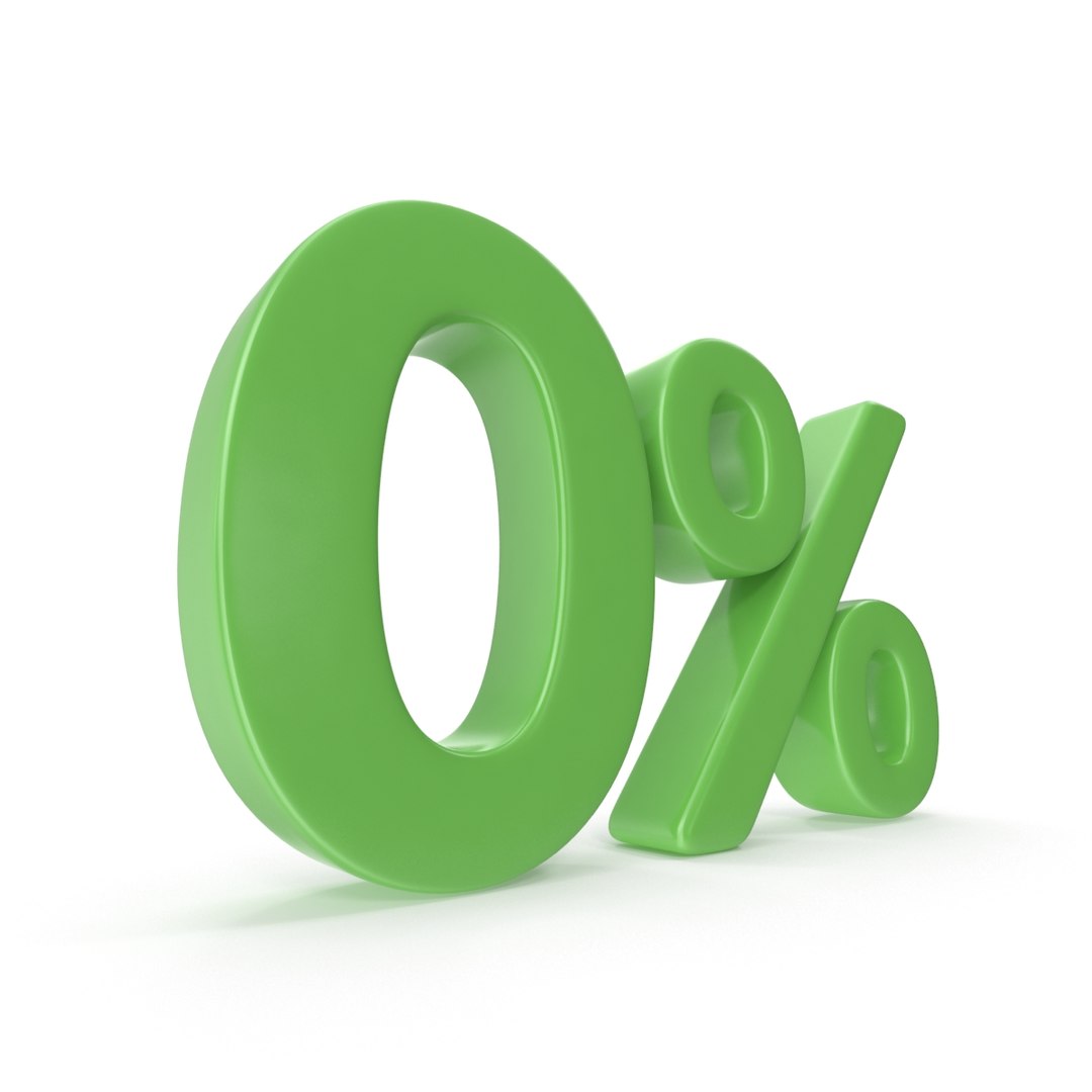3D Zero Percent Sign - TurboSquid 1163844