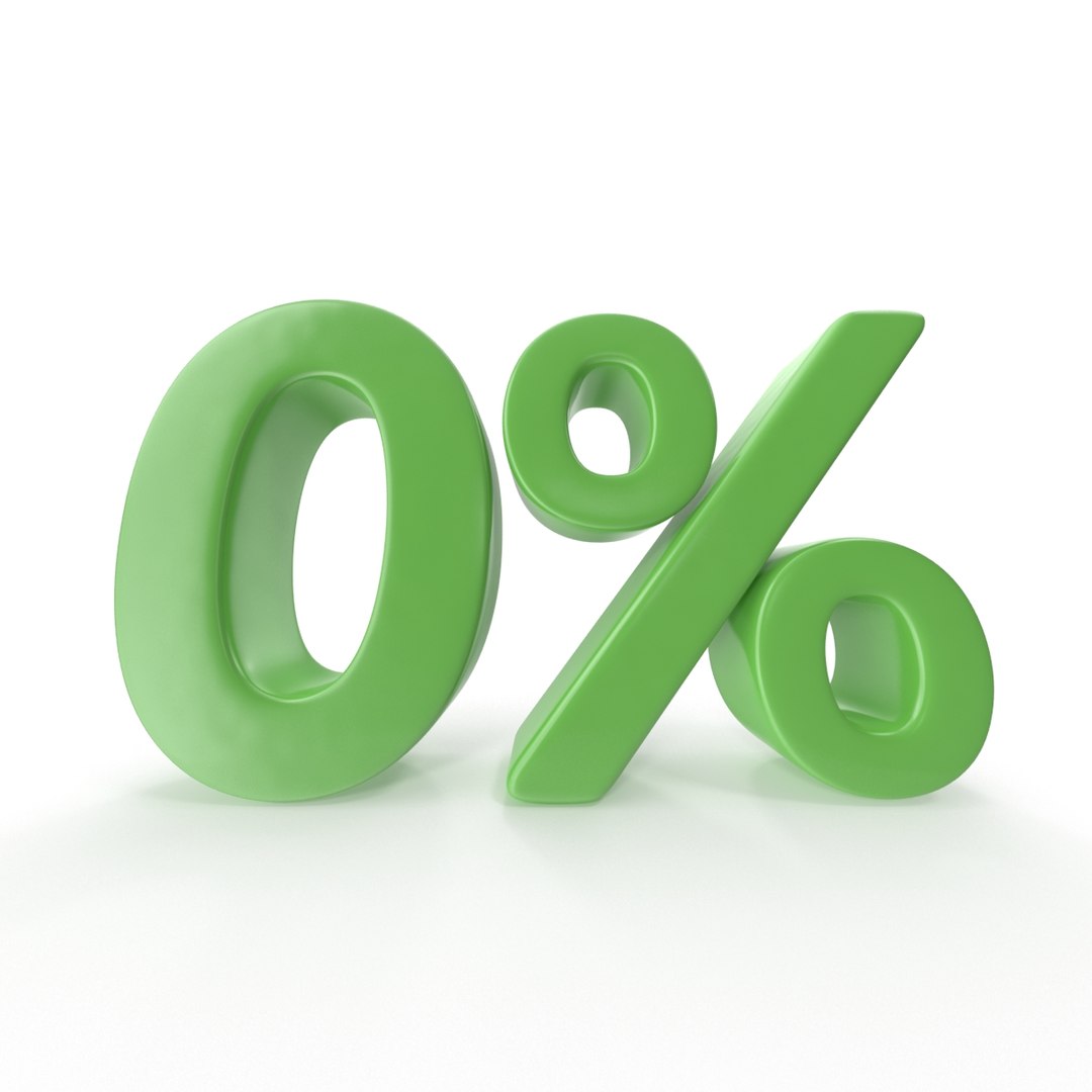 3D Zero Percent Sign - TurboSquid 1163844