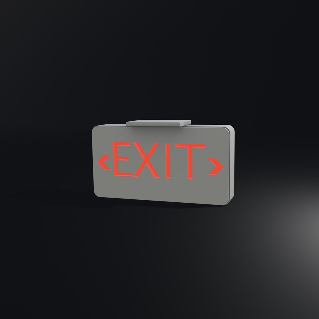 Exit Sign Board 3D Model - TurboSquid 2222470